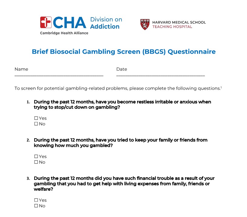 Printable BBGS Questionnaire – MTAC